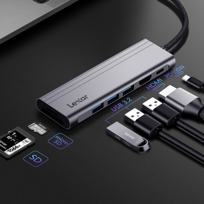 Hub Lexar H31 7 in 1 USB-C Chính hãng