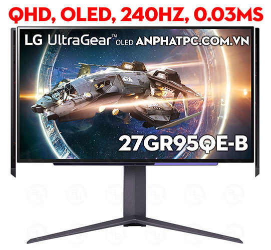 Màn Hình Gaming LG UltraGear 27GR95QE-B 26.5 inch QHD OLED Chính hãng