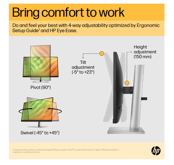 Màn hình HP E24U G5 (6N4D0AA) 23.8 inch FULL HD IPS USB Type-C Chính hãng