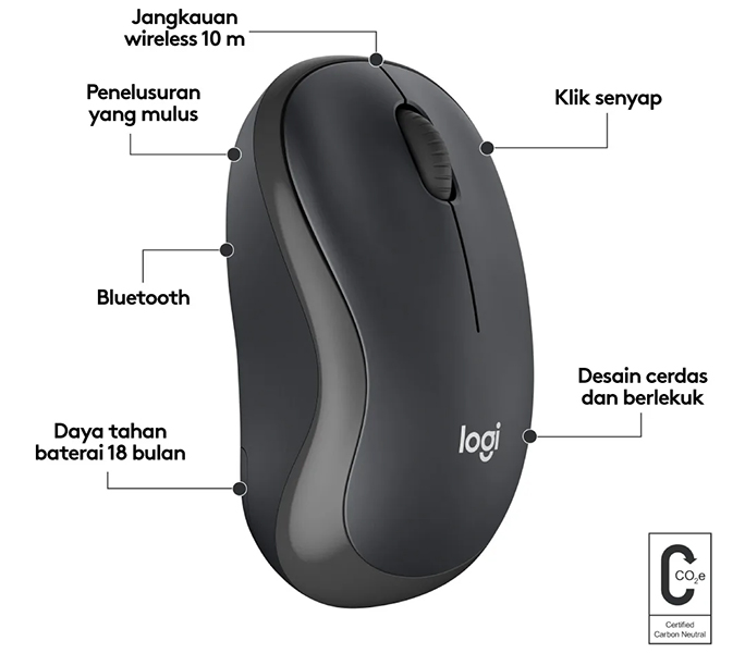 Chuột Logitech M241 Mouse Wireless Bluetooth Silent Click Graphite ...