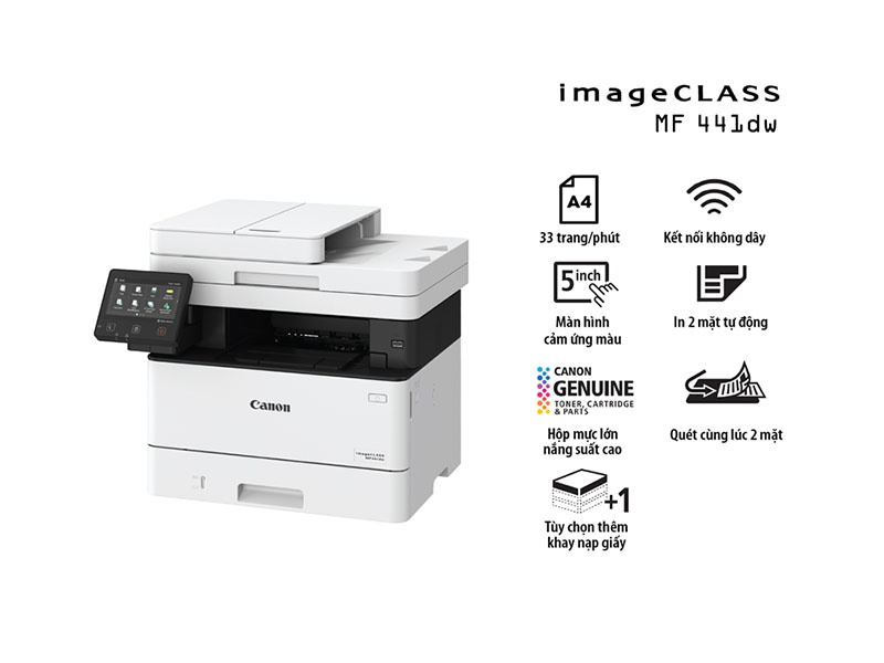 Máy in laser đen trắng đa năng Canon MF441DW (In đảo mặt| Copy | Scan ...