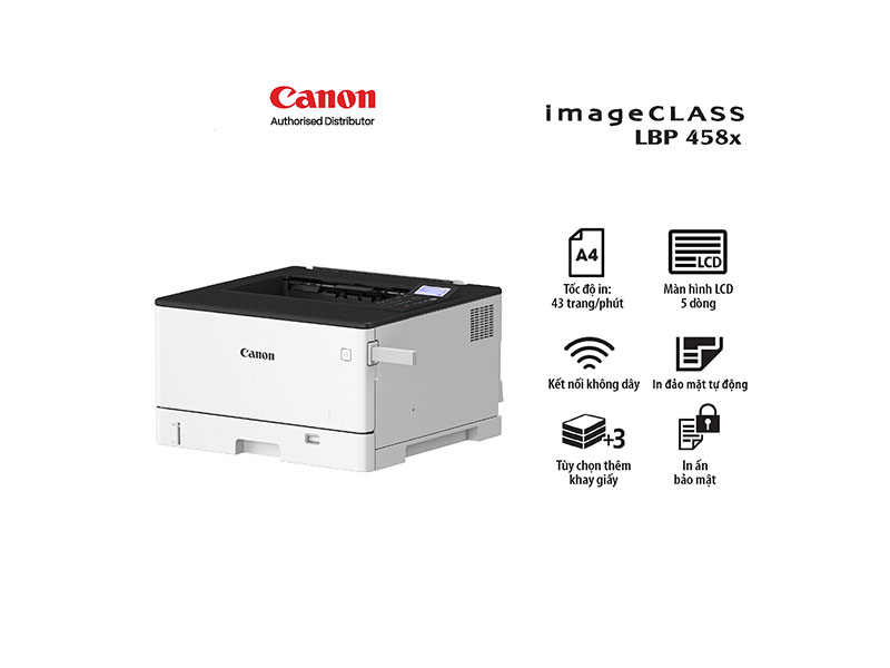 Máy in laser đen trắng Canon LBP458x (In đảo mặt | A3 | A4 | USB | LAN ...