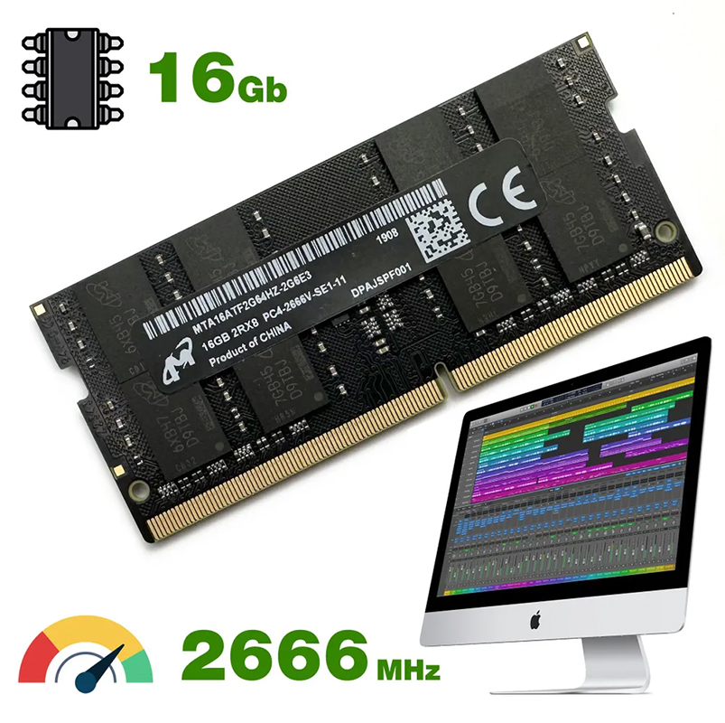 RAM 16GB Micron DDR4 2RX8 PC4-2666V MTA16ATF2G64HZ-2G6E3 DÙNG CHO iMac ...