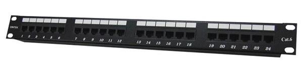 PATCH PANEL DINTEK CAT 6 24 port, 19inch rack mount