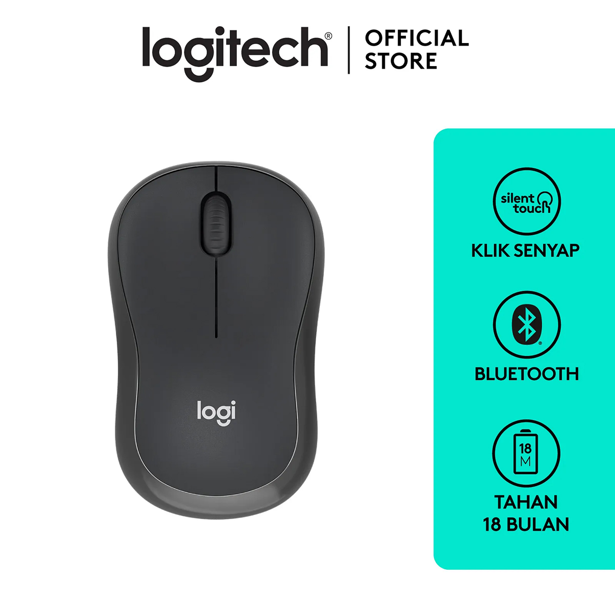 Chuột Logitech M241 Mouse Wireless Bluetooth Silent Click Graphite Chính hãng